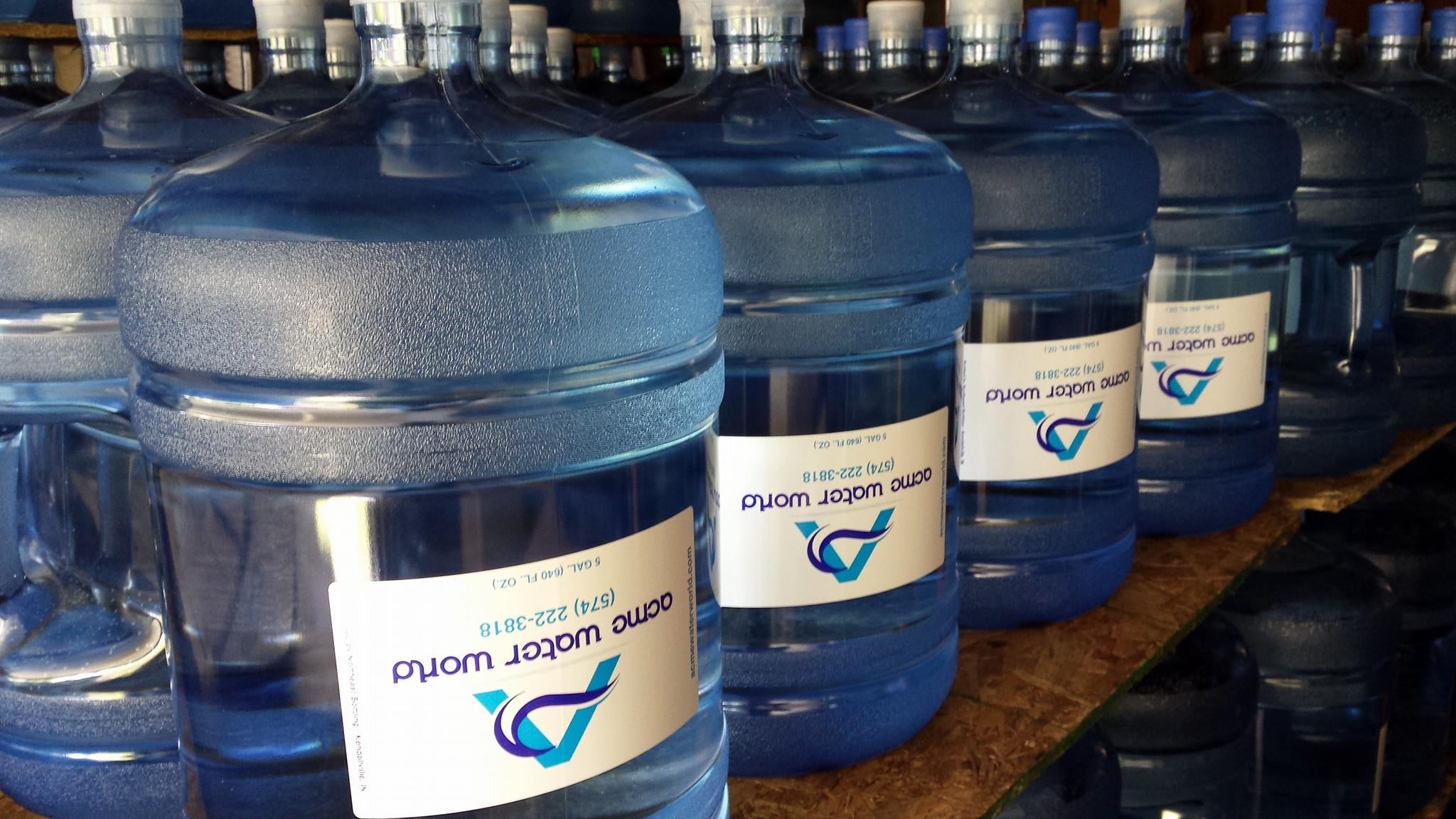 Home Water Delivery Service Elkhart, Acme water bottle drinking water ...